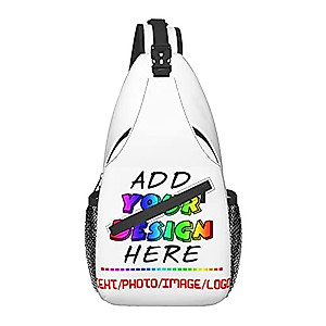 Custom Sling Backpack Personalized Crossbody Sling Bags Leisure Sports Outdoor Custom Bag For Men Backpack Optional Color Add Your Name Logo Text or Image Here