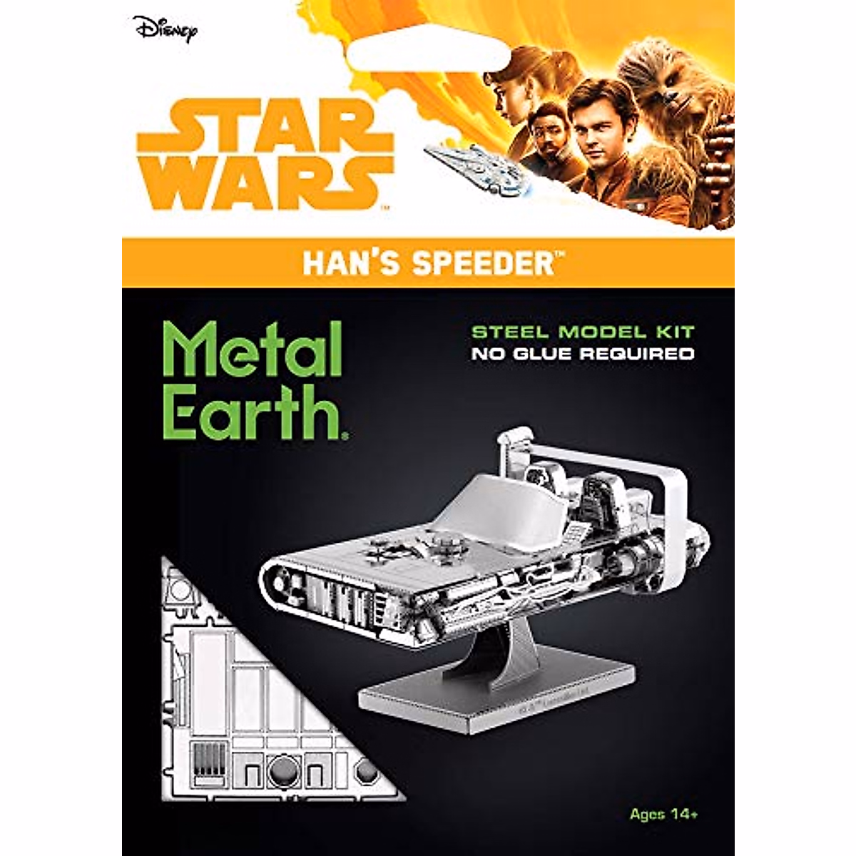 Fascinations Metal Earth Star Wars Solo Han's Speeder 3D Metal Model Kit