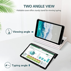 ProCase for Nokia T10 Tablet Case 8.0 Inch 2022, Trifold Slim Stand Cover Hard Shell Folio Lightweight Case Smart Cover for 8.0” Nokia Tablet T10 2022 Release -Black