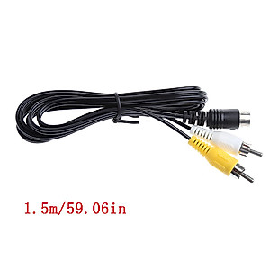 Tsond Black 1.5M/5FT Audio Video AV Stereo Composite Adapter Cable For SEGA Genesis/MD
