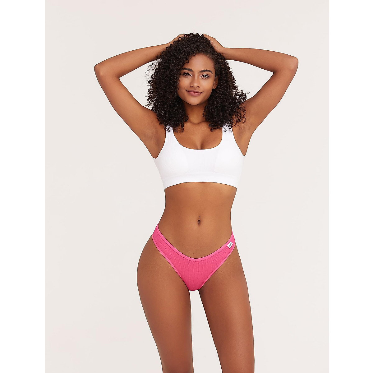 FINETOO 10 Pack Womens Cotton Underwear Sexy Stretch Bikini Panties Low Rise Hipster Ladies Soft V-Waist Cheeky(L)