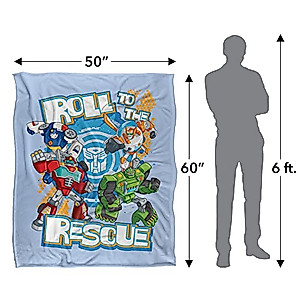 Transformers Roll to The Rescue Silky Touch Super Soft Throw Blanket 50" x 60"