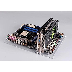 ATX PC Open Frame ATX Test Bench Motherboard Overclock Computer Case DIY Mod Base Chassis for ATX Mothboard, 4mm Transparent Acrylic Frame PC Test Bench for Testing, Overclocking or Gaming