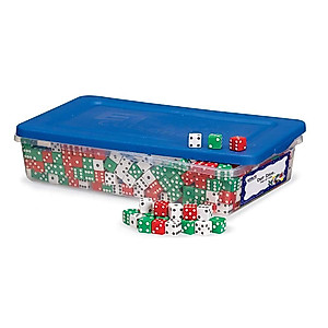 hand2mind Red, Green and White Dot Dice (Set of 144)