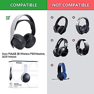 SOULWIT Cooling Gel Earpads Replacement for Sony Playstation 5 Pulse PS5 3D Wireless Headset, Ear Pads Cushions with Noise Isolation Foam - Black