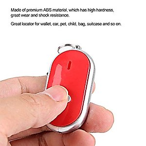 Key Locator, Whistle Key Finder Item Locator Key Chain Locator Voice Control Anti lost Device for Phone Key Chain Wallet Luggage(red)