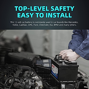 UPLUS BCI Group 48 Car Battery, AGM-L70-M Maintenance Free 12V 70Ah Premium AGM Batteries H6 L3 Automotive Battery, 760CCA, 80RC