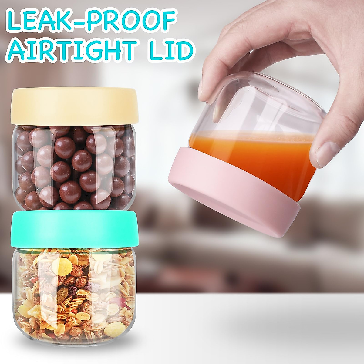 GoldArea 6 Pack Glass Baby Food Containers,8 oz Baby Food Storage Jars with Lids,Glass Baby Food Jars,Breast Milk, Small Containers for Fridge-Freezer & Microwave Safe.