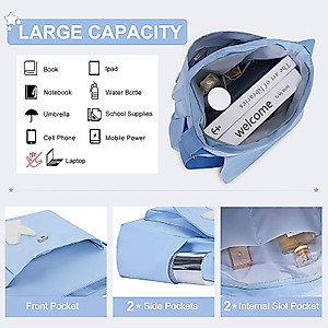 Cute Messenger Bag, Kawaii Nylon Crossbody Bag Y2K Star Purse for Women (B-Blue)