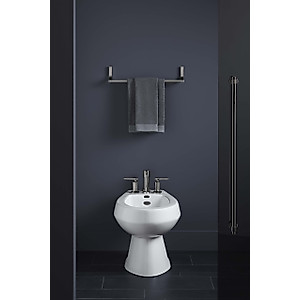 KOHLER 83296 San Tropez Front and Vertical Spray Bidet with 4 Faucet Holes, White