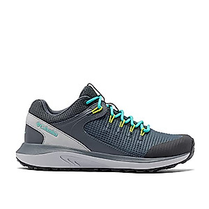 Columbia Womens Trailstorm Waterproof Hiking Shoe, Graphite/Dolphin, 8 Wide US