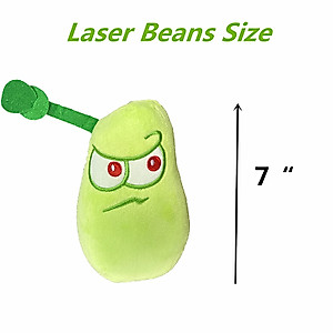 Suyudian 3 PCS PVZ Plant and Zombies Plush Plants Sets 1 2 Stuffed Soft Toys Laser Beans, Star Fruit, Citron, PVZ Figure Doll,Great Gifts for Boys and Girls New
