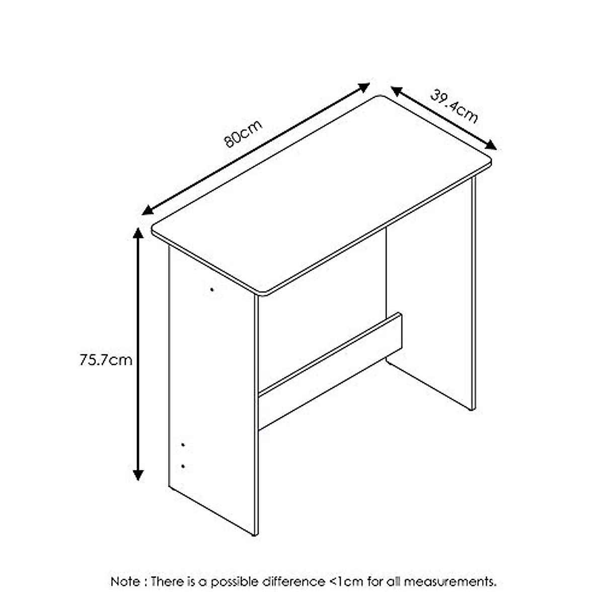 FURINNO Simplistic Study Table, Pink, 15.5 in x 31.5 in x 29.75 in (D x W x H) and Furinno 7-Cube Reversible Open Shelf, White/Pink 11048WH/PI