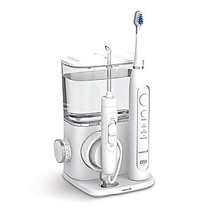 Waterpik Complete Care 9.0 Sonic Electric Toothbrush with Water Flosser, CC-01 White, 11 Piece Set