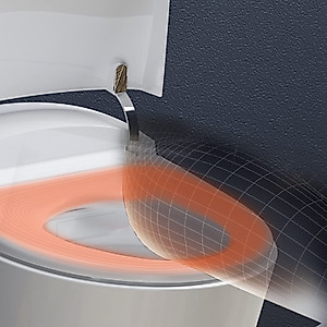 HOROW Heated Toilet, Upmarket Compact Toilet, One Piece Smart Toilet with Heating Seat, Small Tankless Toilet with Blackout Flush, Soft Close Cover, 25.6(L) x 15.6(W) x 19.8(H)