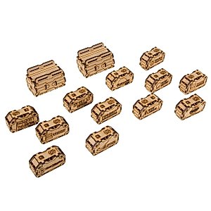 The Broken Token Mettle Shell Crates - MDF Terrain Objects for Sci-Fi Games and Wargaming