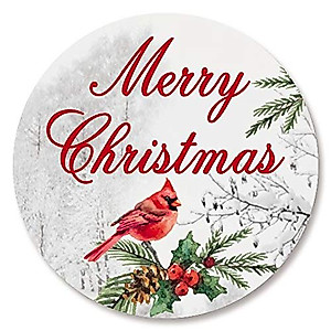 Cardinal Stream Christmas Envelope Seals - Set of 72 Holoiday Envelope Stickers