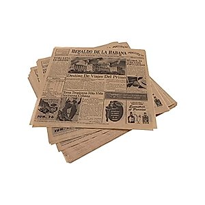 G.E.T. 4-TE1050 12" x 12" Brown Food-Safe Cuban Newsprint Liner (Pack of 1000)