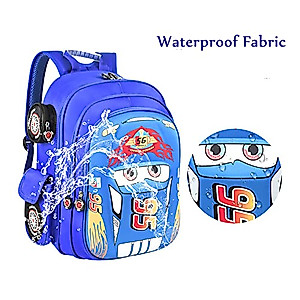 Patogracios Toddler Kids Backpack for Boys Cartoon Car style Kindergarten Child Snack School Bag Red