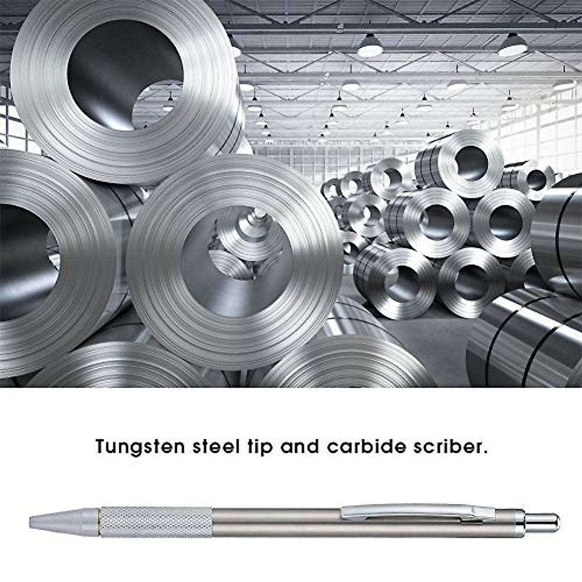 Jectse Diamond Glass Scriber Pen,Retractable Cutting Lettering Pen,Engraver Glass Cutting Tool,with Tungsten Steel Tip,For Cutting Glass And Ceramic Plate Or Engraving (Silver)