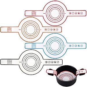 4 Pieces Silicone Baking Mat for Dutch Oven Bread Baking Non Stick Baking Mat with Long Handle 8.3 Inch Reusable Silicone Baking Sheets Heat Resistant Baking Bread Pad for Dough Pastry