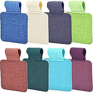 BronaGrand 8pcs Self-adhesive Leather Pen Holder with Elastic Loop for Notebooks, Journals,Calendars and Planners(8 Colors)