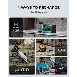 BLUETTI Portable Power Station EB70S, 716Wh LiFePO4 Battery Backup w/ 4 800W AC Outlets (1,400W Peak), 100W Type-C, Solar Generator for Road Trip, Power Outage (Solar Panel Optional) NOTE: BLACK