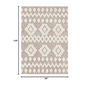 Well Woven Bellagio Chiara Tribal Moroccan Beige Flat-Weave 7'10" x 9'10" Area Rug