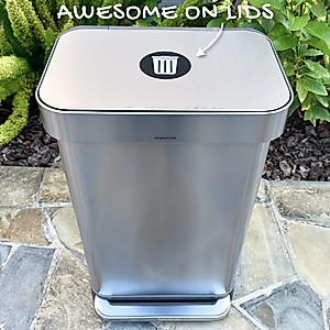 Stickios Recycle Stickers for Trash Cans (3 PCS) - Bubble-Free, Damage-Free, Removable Vinyl - Indoor or Outdoor Garbage Bins - Waste Management Stickers (Black)