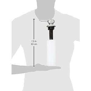 Delta Faucet Leland Pump Soap/ Lotion Dispenser Brushed Nickel, Countertop Soap Dispenser, Top Fill Deck Mount Soap Dispenser, Stainless RP50813SS