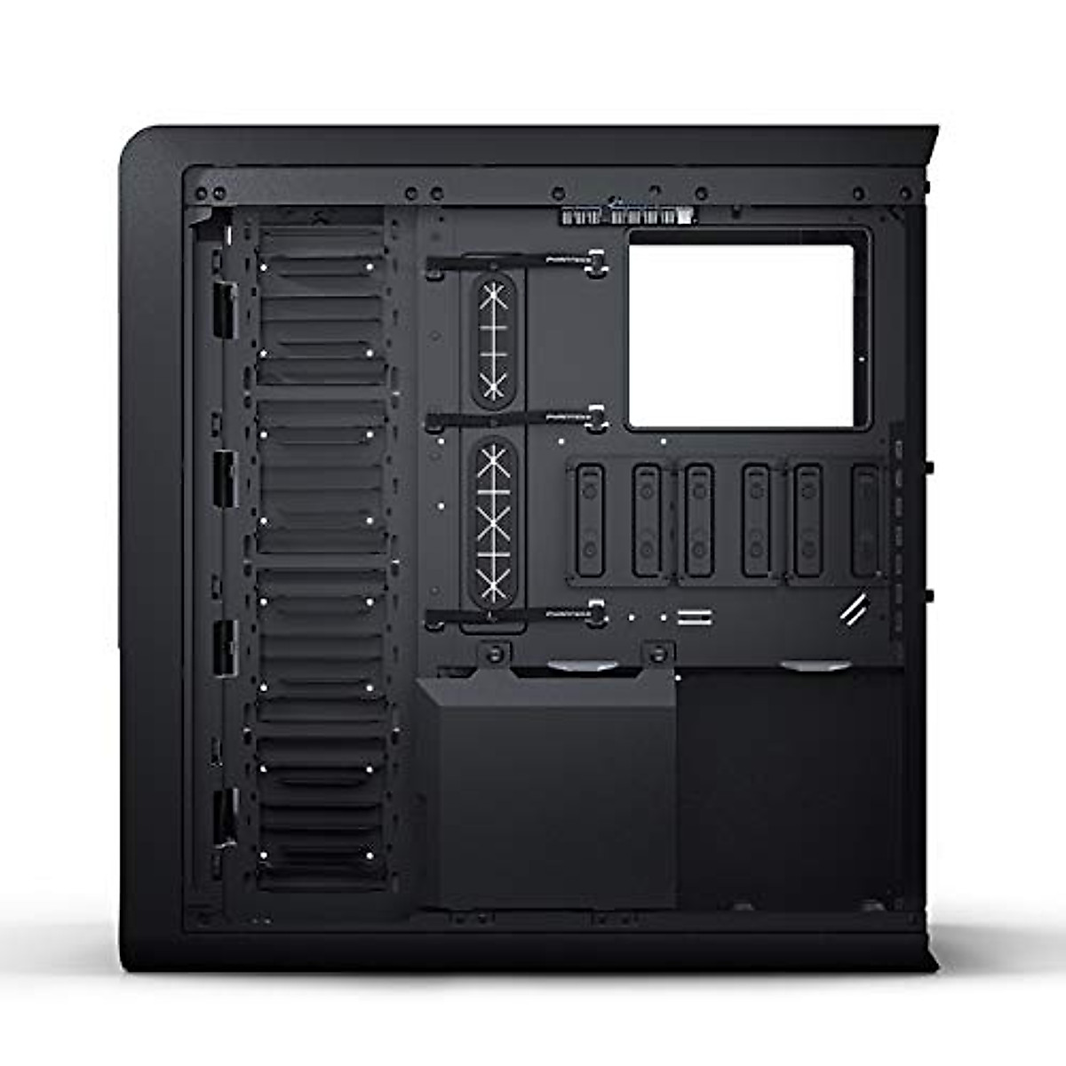 Phanteks Enthoo 719 (PH-ES719LTG_DBK01) High Performance Full Tower Case – Tempered Glass, Aluminum panels, dual system/psu support, massive storage, Fan Hub, Digital-RGB lighting, Black