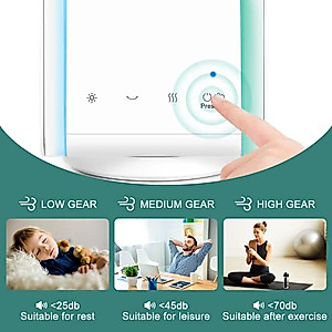 Ancokio Personal Air Cooler, 4 in 1 Personal Desktop Cooling Fan 3 Speeds 7 Colors Light, Evaporative Portable Air Conditioner with White 11.14 x 6.89 x 6.57 inches