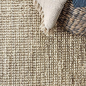 JONATHAN Y NRF102B-8 Pata Hand Woven Chunky Jute Light Ivory 8 ft. x 10 ft. Area-Rug, Farmhouse, Easy-Cleaning, for Bedroom, Kitchen, Living Room,