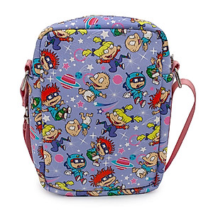 Buckle Down Nickelodeon Bag, Cross Body, Rugrats, Characters and Icons Collage, Vegan Leather
