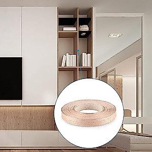 Skelang Okoume Edge Banding, 3/4" X 50' Wood Strip Preglued, Iron on Veneer Edging Tape for Cabinet, Table, Door