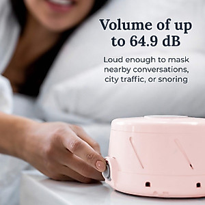 Yogasleep Dohm Classic (Pink) The Original White Noise Machine, Soothing Natural Sound from A Real Fan, Noise Cancelling for Office Privacy, Travel & Meditation, Sleep Therapy for Adults & Baby