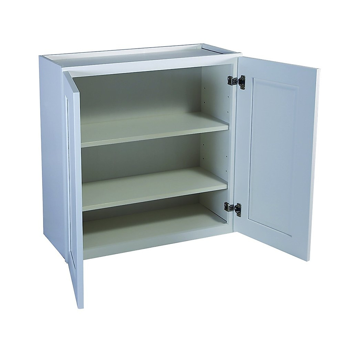 Brookings Shaker Unassembled Wall Kitchen Cabinet W2736, 27 W x 12 D x 36 H, Painted White, Solid Wood, Design House, 543140