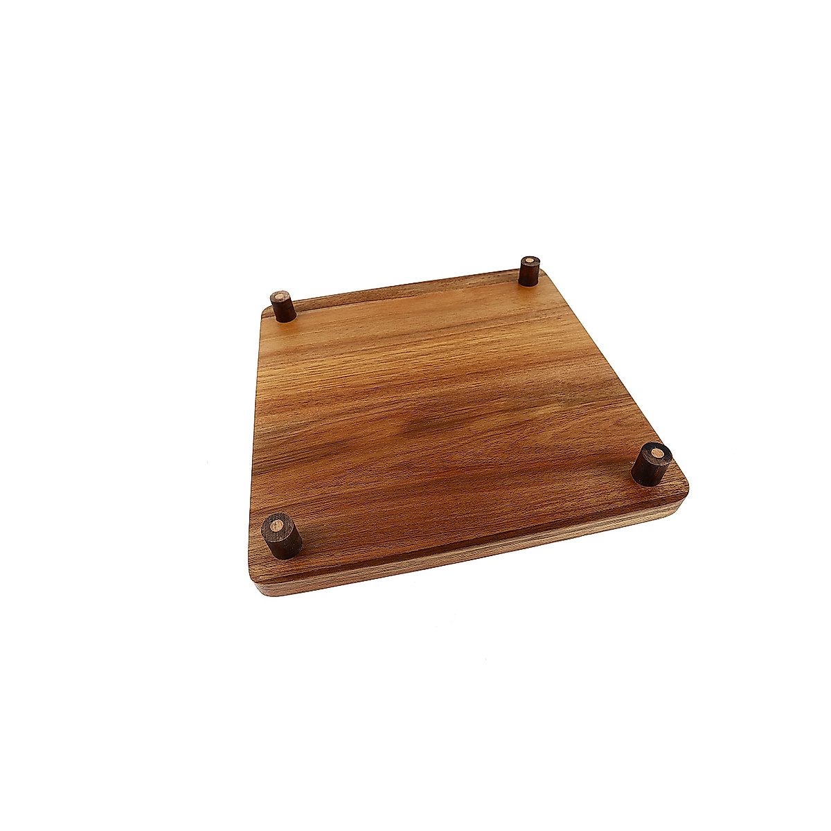 soldbbq Grill Griddle Cutting Board With 4 Legs for Blackstone, Acacia Wood Cutting Board for Camp Chef and More Grill Griddle, 11.8" L x 11.8" W