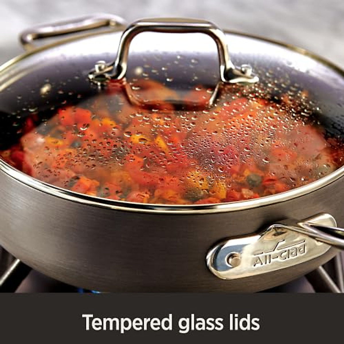 All-Clad HA1 Hard Anodized Nonstick Fry Pan 12 Inch Induction Oven Broiler Safe 500F, Lid Safe 350F Pots and Pans, Cookware Black