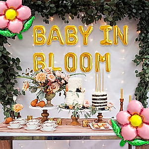 JeVenis Baby in Bloom Balloons Baby in Bloom Banner Baby In Bloom Baby Shower Decorations Baby In Bloom Backdrop Floral Baby Shower Decorations