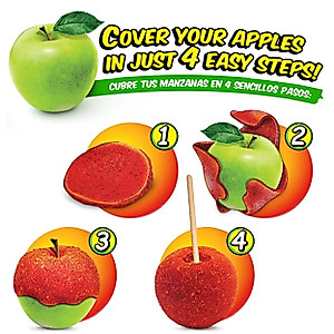 Zumba Pica Forritos Chamoy - Chamoy Flavor Soft Caramel Paste for Apples - Chamoy Paste to Cover Apples - Chamoy Mexican Candy - Caramel Apple Wraps - Forritos Chamoy para Manzanas (5 Count)