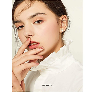 CZ Iced Out Men Screw Back Diamond Earring Studs, 24k Gold Plated Bling Party Jewelry