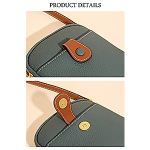 EXSIAR Leather Small Crossbody Cell Phone Purse for Women Designer Retro Zipper Purses Mini Wallet Bag with Credit Card Slots