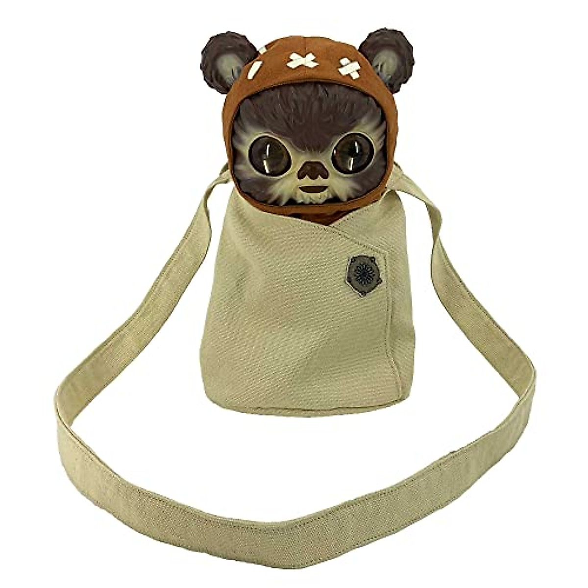 Mattel Star Wars Galactic Pals Plush Toy, Ewok 11-inch Soft Doll Set with Carrier & Personality Profile Card for Personalized Experience