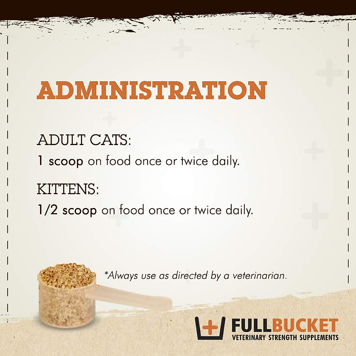 FullBucket Daily Cat Probiotic Powder - Digestive Supplement for Diarrhea, Gas and Supporting Gut & Stomach Health with Prebiotics & Enzymes, 30 Servings