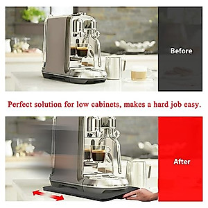 Coffee Maker Sliding Tray-Kitchen Appliance Rolling Tray Sliding Tray for Kitchenaid Mixer Under Cabinet Appliance Organizer Moving Slider (Steel, Long - 9"W x 14.5"D)
