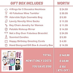 40th Birthday Gifts Women, 9 Special Unique Funny Happy Humorous Gifts for Women Tuning 40, Wife, Mom, Sister, Friends, Coworker, 40th Bday Gifts Women