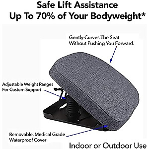 ECHBH Chair Lift Portable Ergonomic Seat Assist, Automatic Lifting Chair Seat Assist Memory Foam Cushion, Helps Reduce The Strain On Painful Sore Joints for Elderly