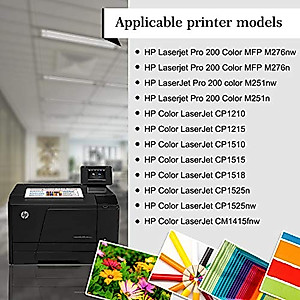 Chyumink Remanufactured Replacement for HP 131A CF210A Black Toner Cartridges use with Pro 200 Color M251nw M251n MFP M276nw M276n CP1210 CP1215 CP1518 CP1525nw-2 Pack