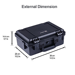 Lykus Titan MA220 Waterproof Hard Case for DJI Air 2S/Mavic Air 2 Fly More Combo, Dedicated Space for up to 11-inch iPad or Android Tablets and Holder [CASE ONLY]